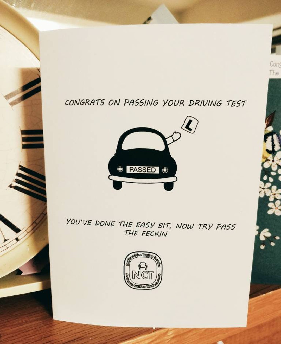 Passed Your Driving Test Funny Card Ireland - Etsy