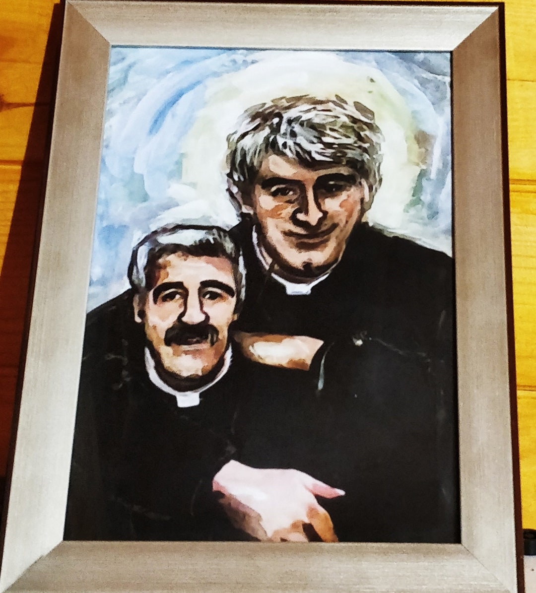 Framed Glossy Art Print Father Stone and Father Ted - Etsy