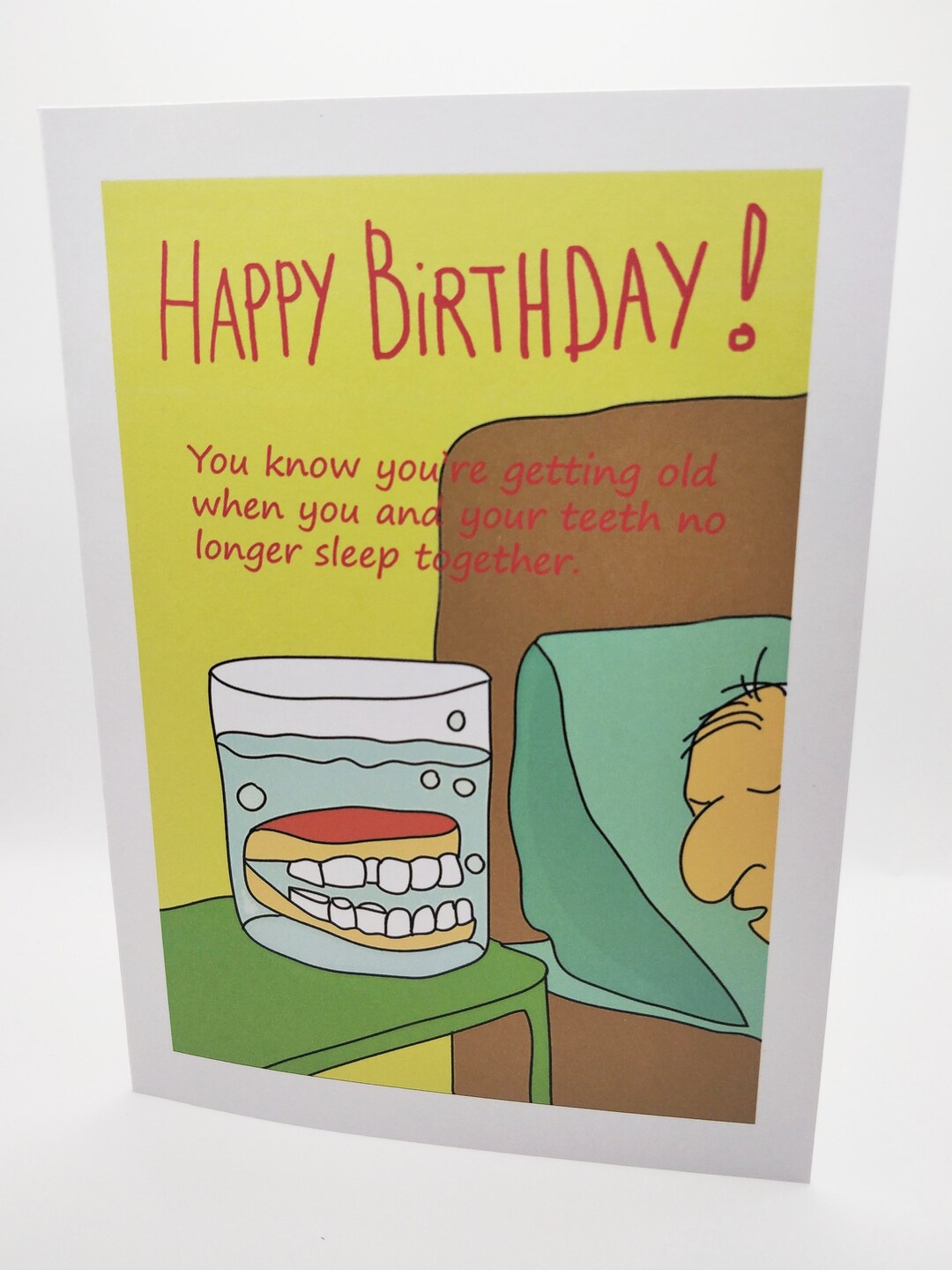 Happy Birthday Greeting Card False Teeth Joke - Etsy