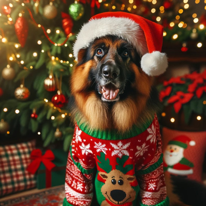 Handcrafted Christmas Dog Cards: Premium Luster Photo Paper - Set of 7 ...