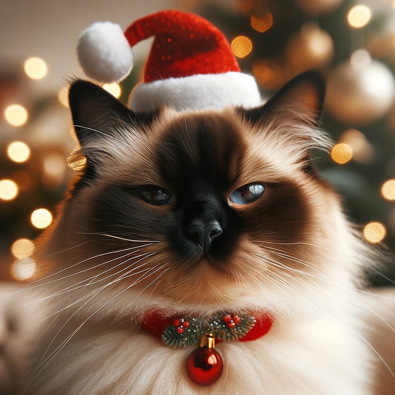 Handcrafted Christmas Cat Cards: Premium Luster Photo Paper - Set of 7 ...