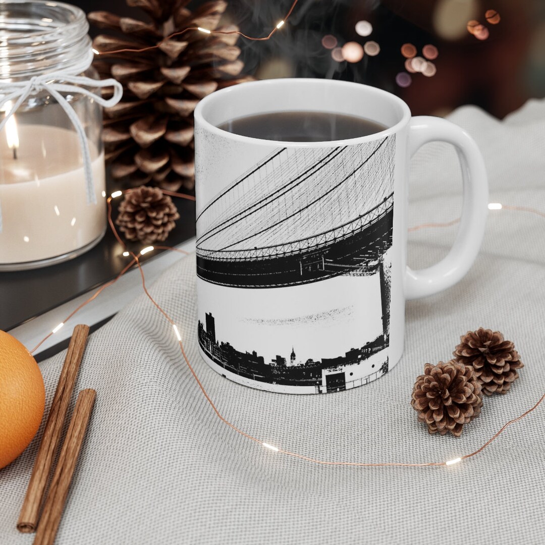 Brooklyn Bridge - Original Design Ceramic Mug 11oz, Gift Idea, Coffee ...