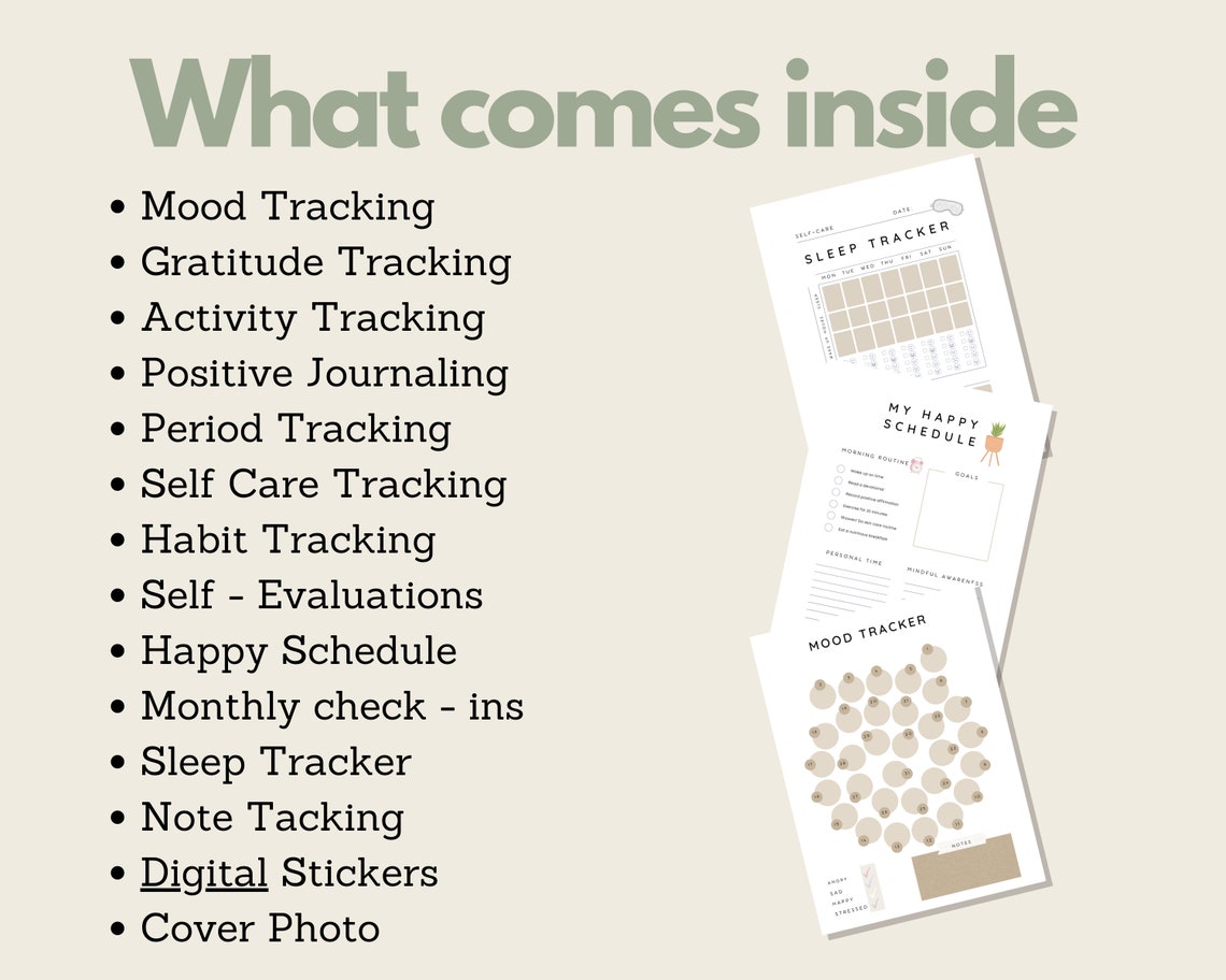 Mood Tracker for Mental Health, Printable Mental Health Planner, Mental ...