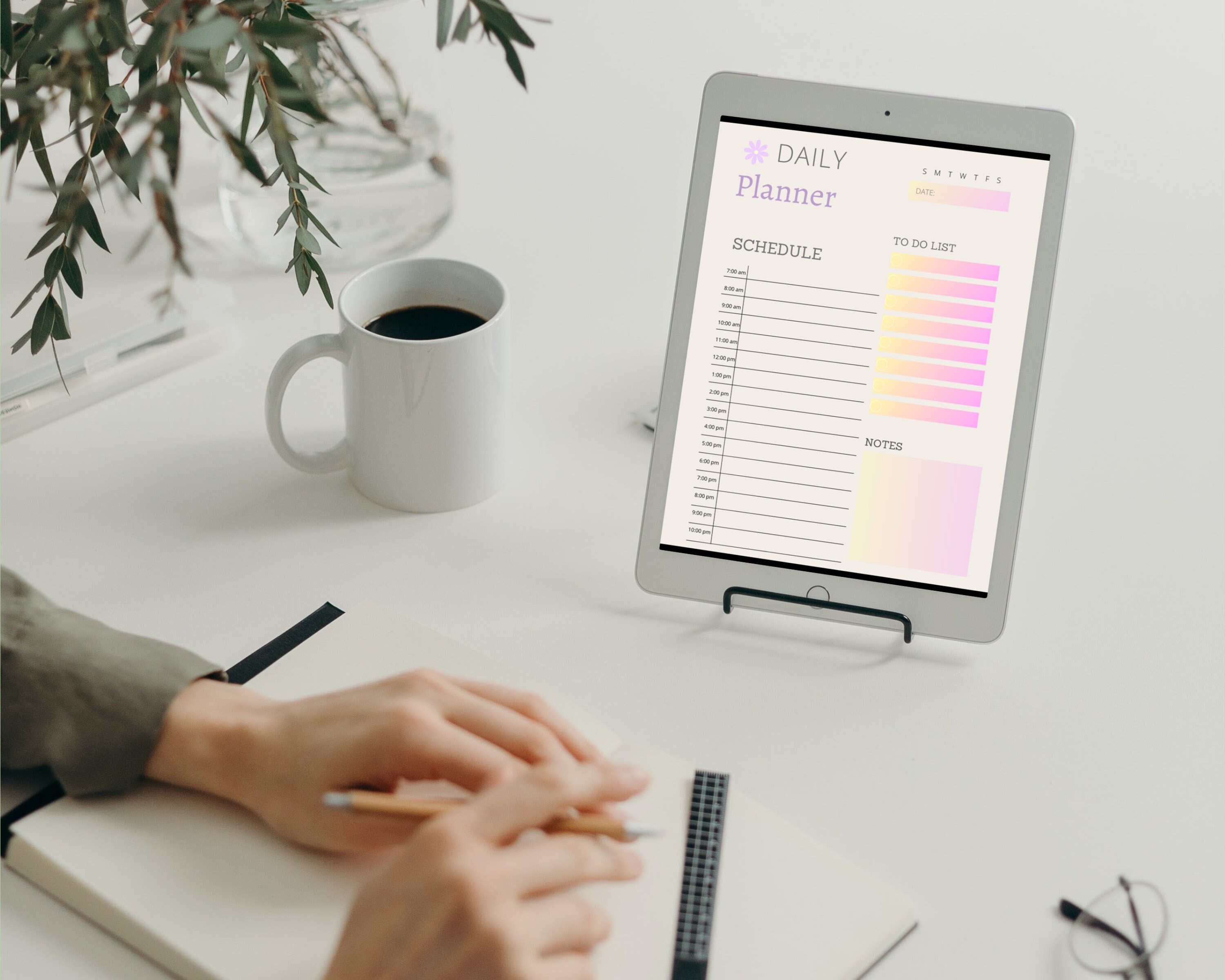 Single Daily Planner Page, Printable Daily Planner, Digital Daily ...