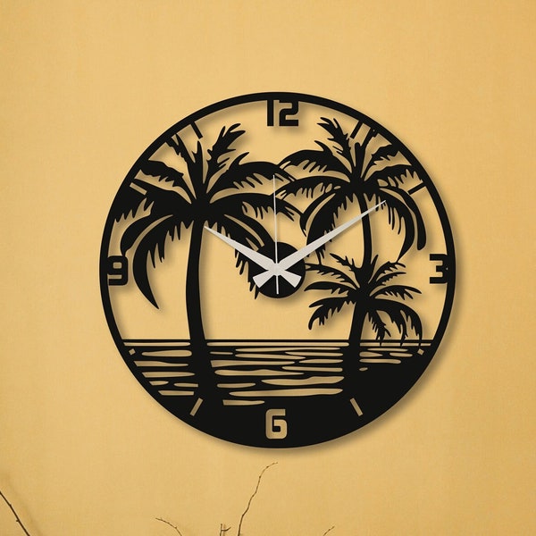 Palm Tree Clock - Etsy