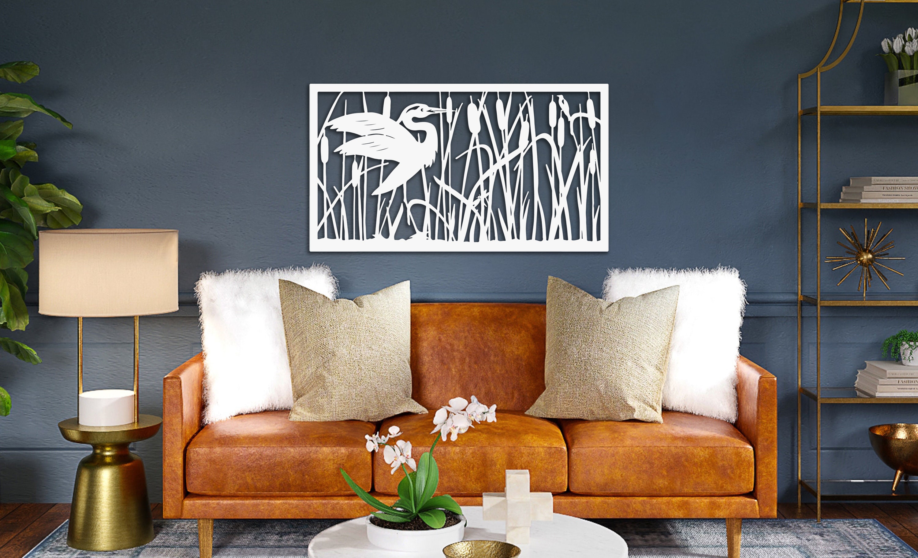 Stork Metal Wall Decor Animal Wall Decor Home Decor Living - Etsy