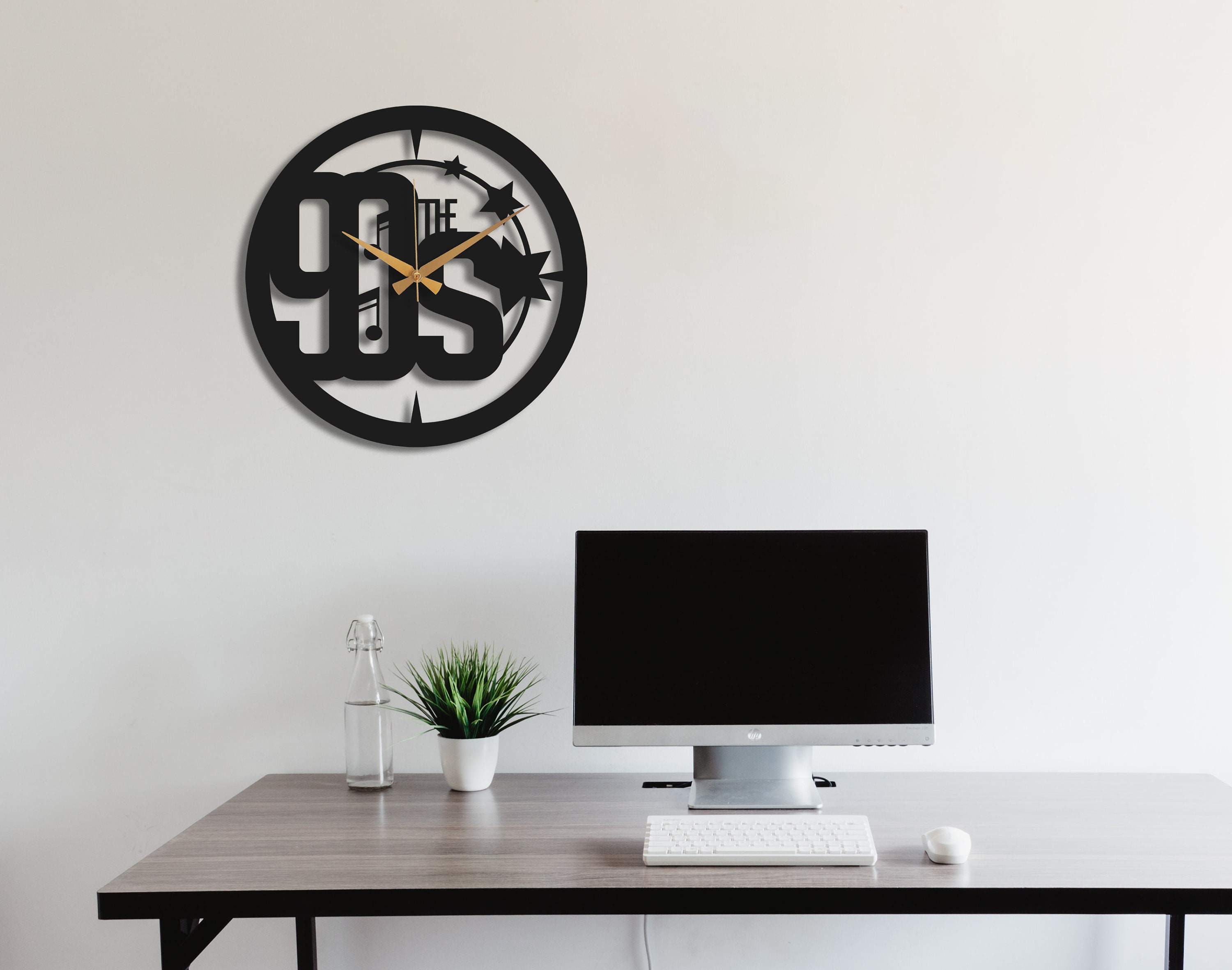 The 90s Fashion Number Clock, Special Design, Modern Wall Clock ...