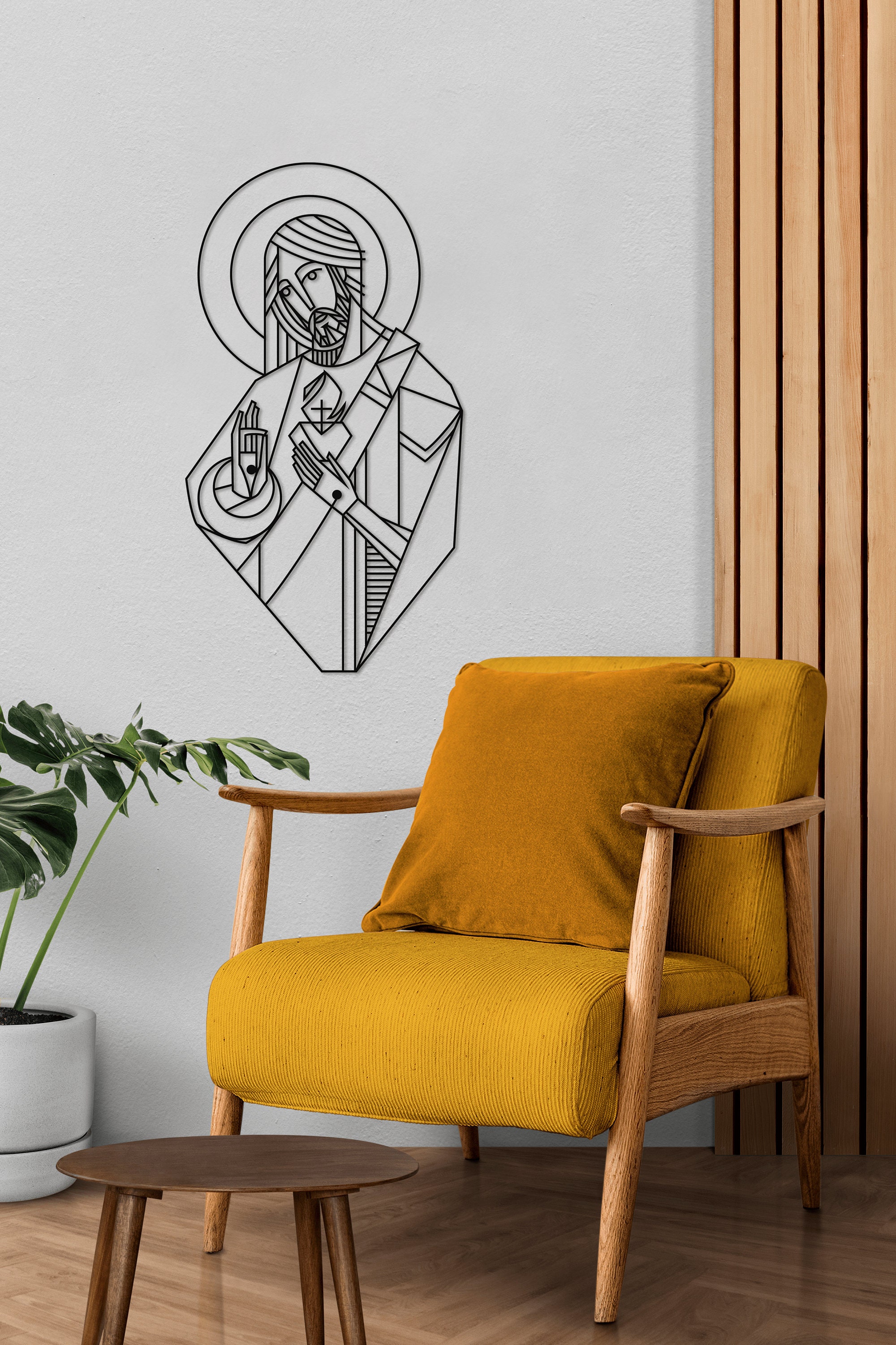Jesus Christ Metal Wall Art, Christ Wall Decor, Metal Jesus Line Art ...