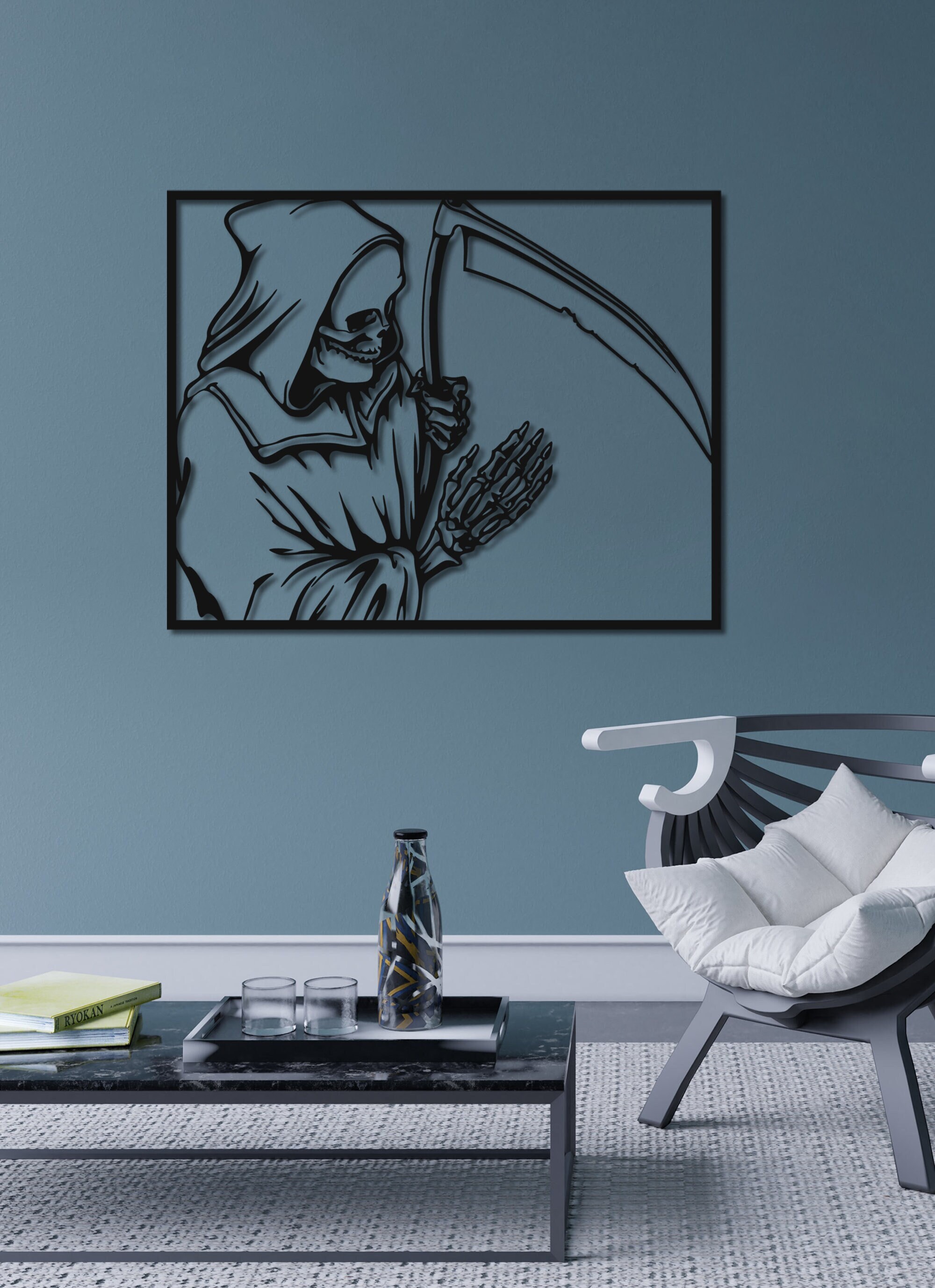 Gothic Grim Reaper Wall Decor Grim Reaper Death Metal Wall - Etsy