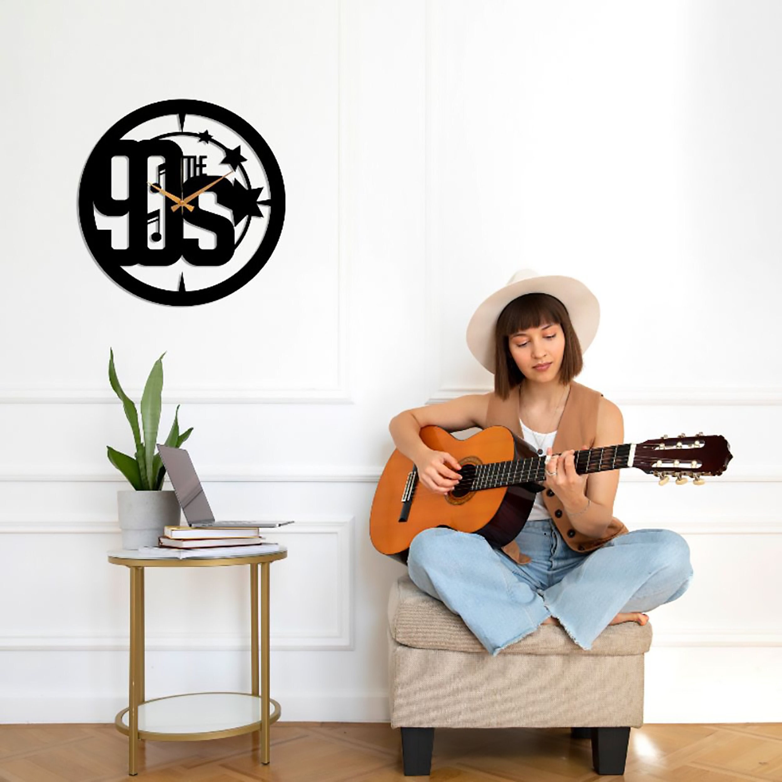 The 90s Fashion Number Clock, Special Design, Modern Wall Clock ...