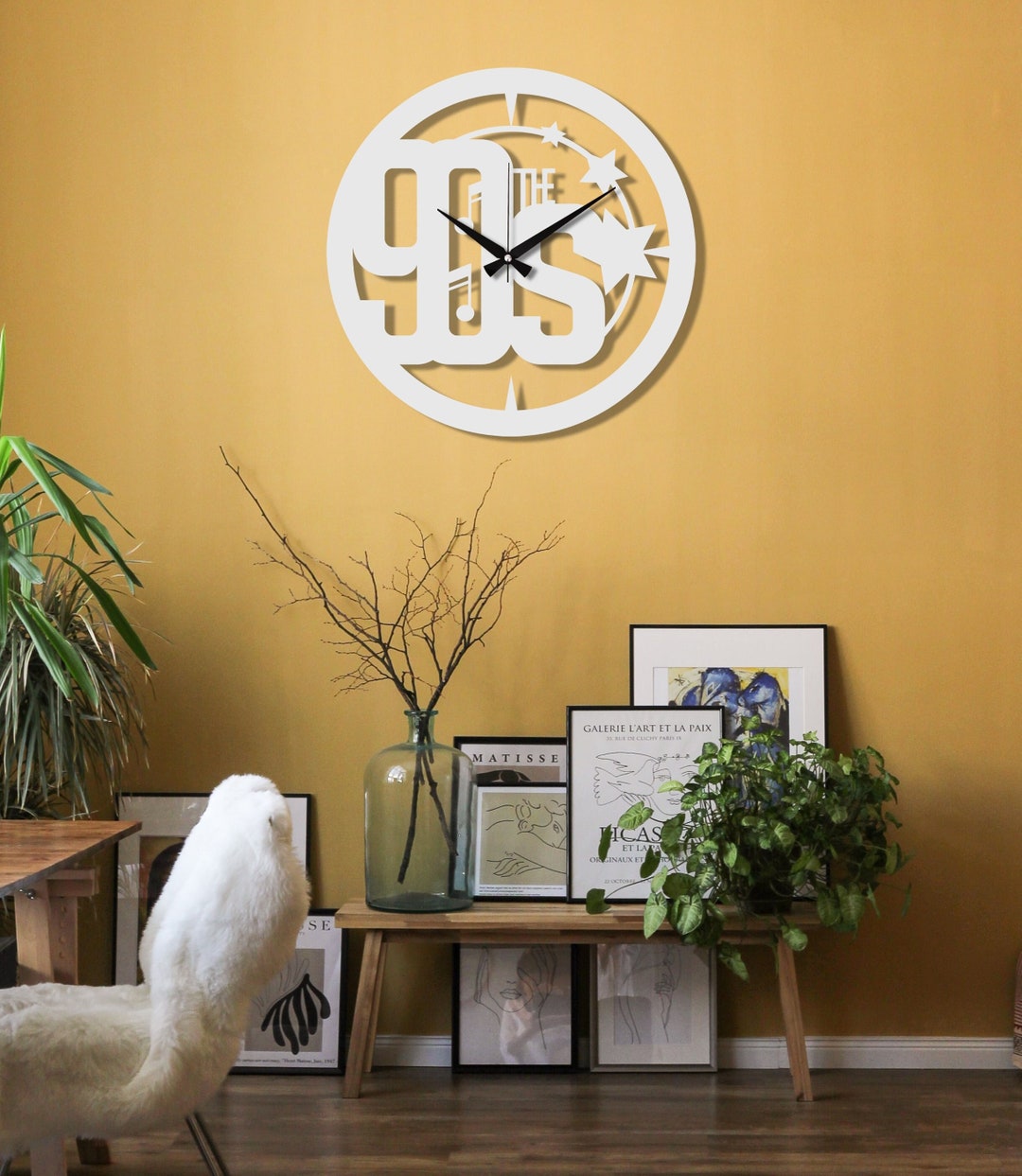 The 90s Fashion Number Clock, Special Design, Modern Wall Clock ...