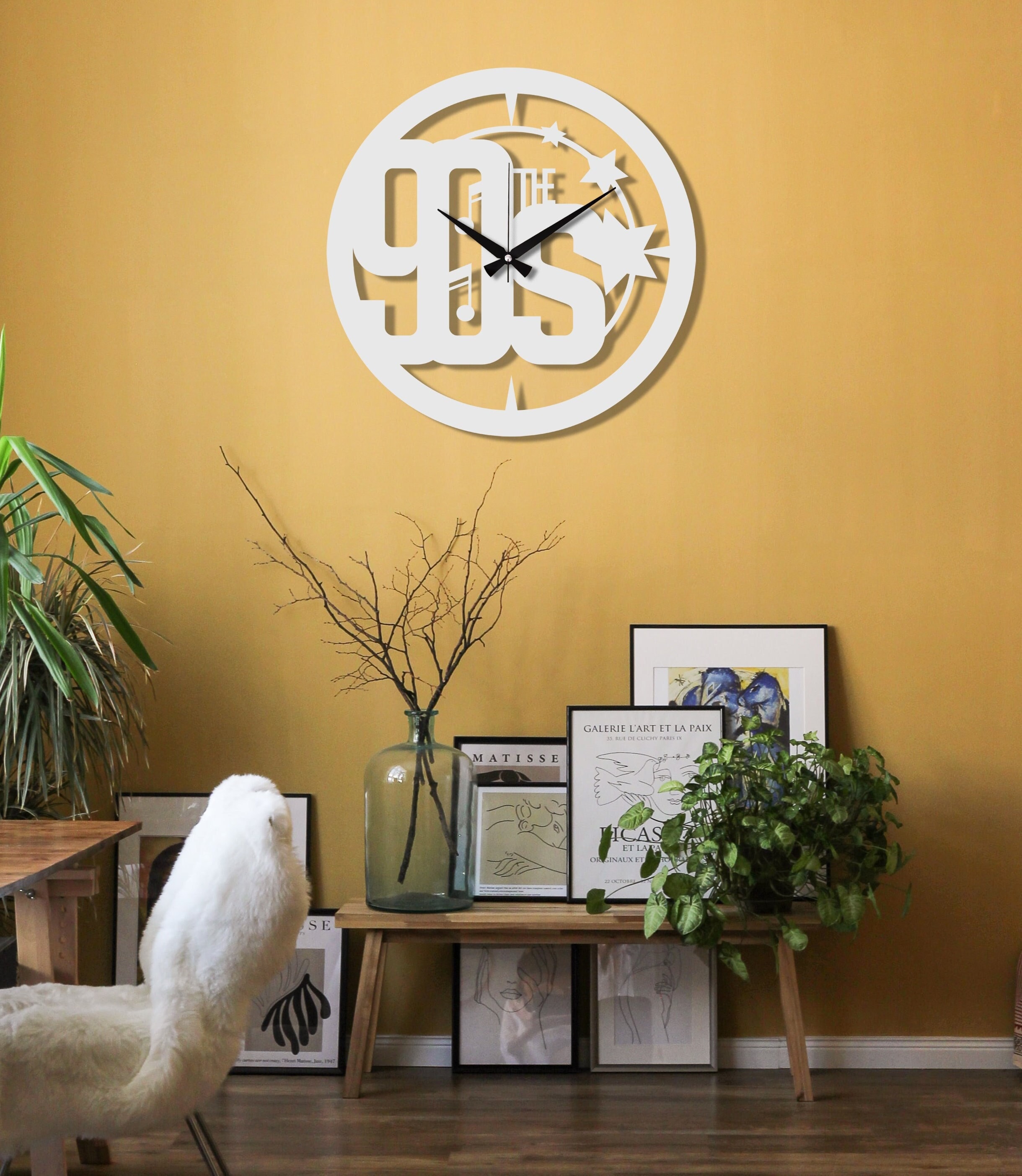 The 90s Fashion Number Clock, Special Design, Modern Wall Clock ...