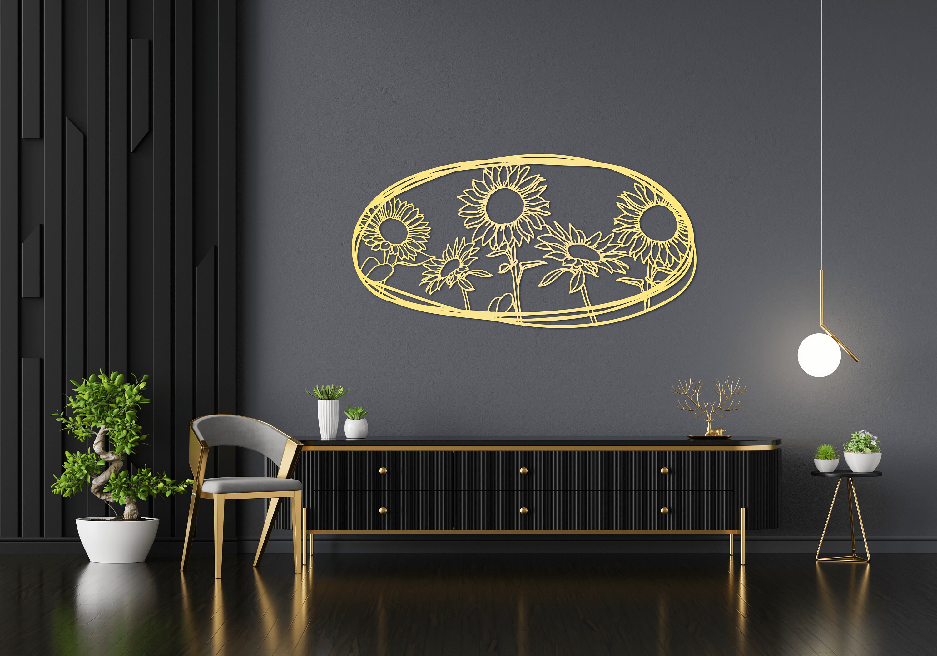 Sunflower Wall Art, Sunflower Metal Sign, Sunflower Field Wall Hanging ...