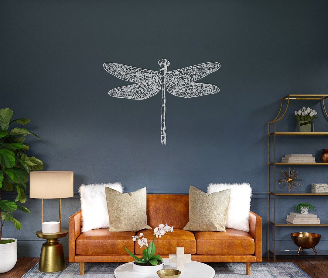Large Dragonfly Metal Wall Art Decor, Dragonfly Animal Home Decor ...