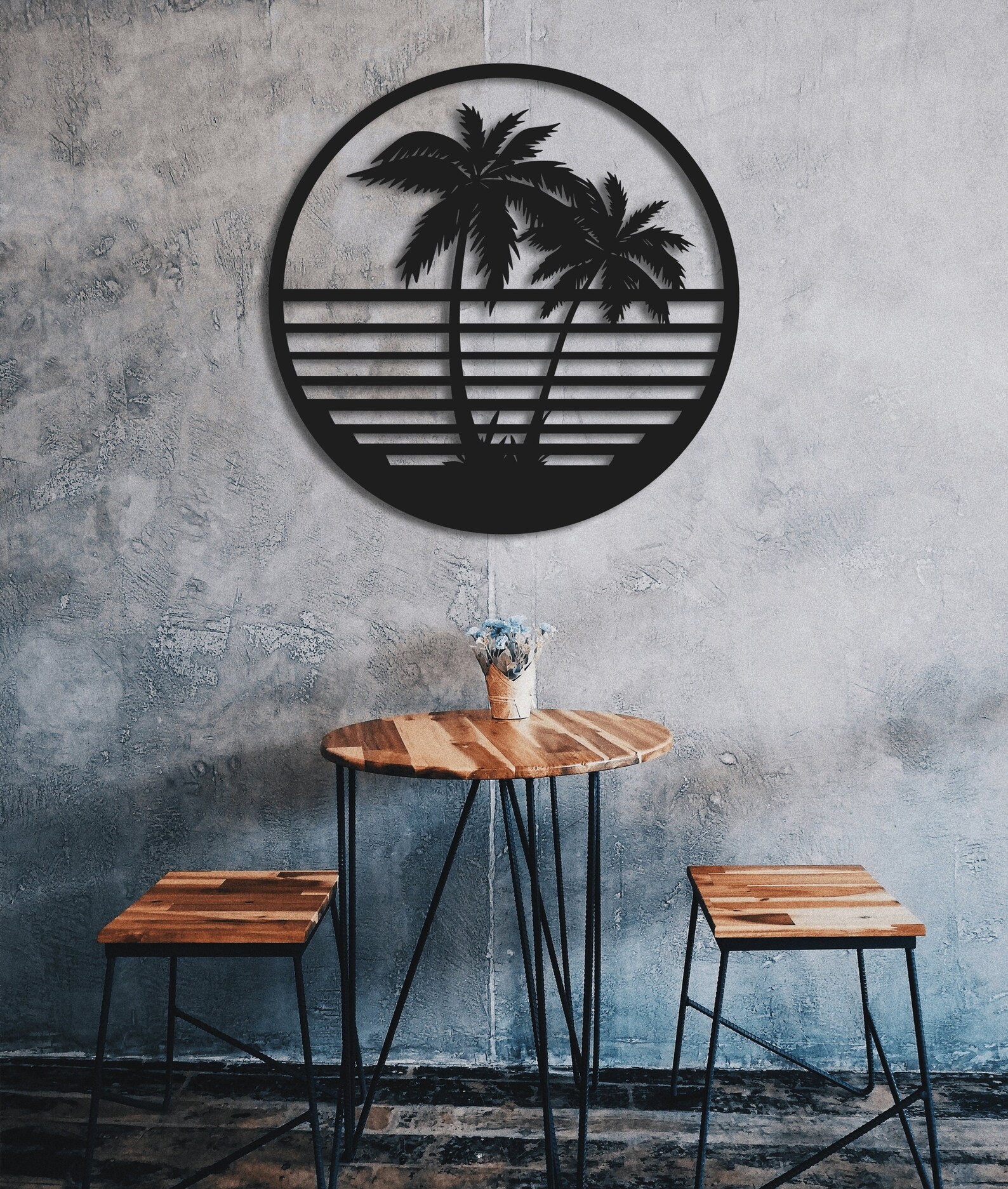 Palm Tree Tropical Metal Wall Art Decorative Laser Cut Metal - Etsy