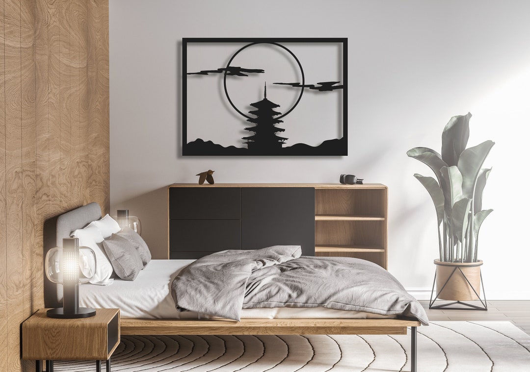 Japanese Temple Art, Asian Wall Art, Japanese Zen Temple, Pagoda ...