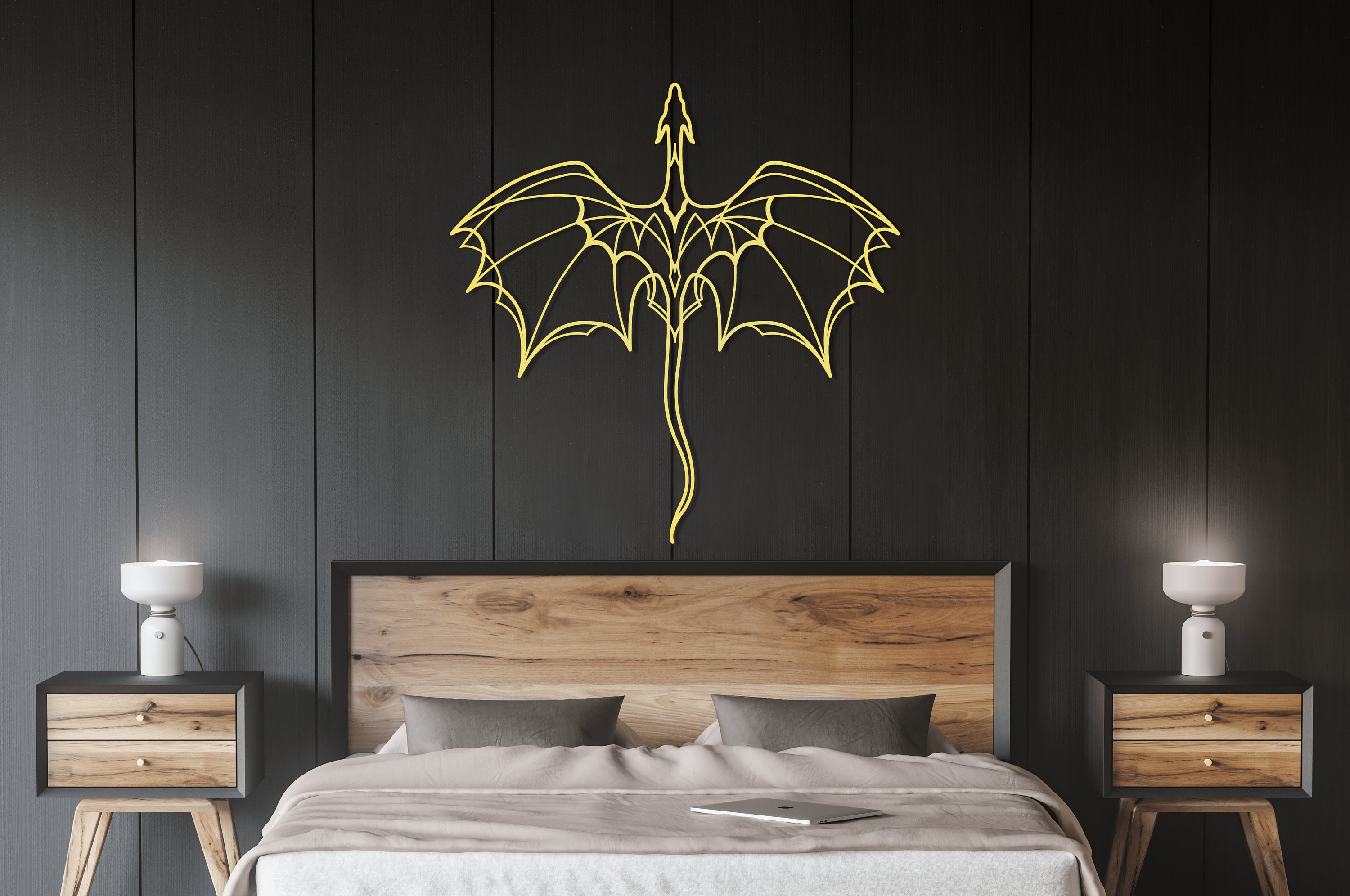 Dragon Metal Wall Art, Large Flying Dragon Metal Wall Decor, Gift for ...