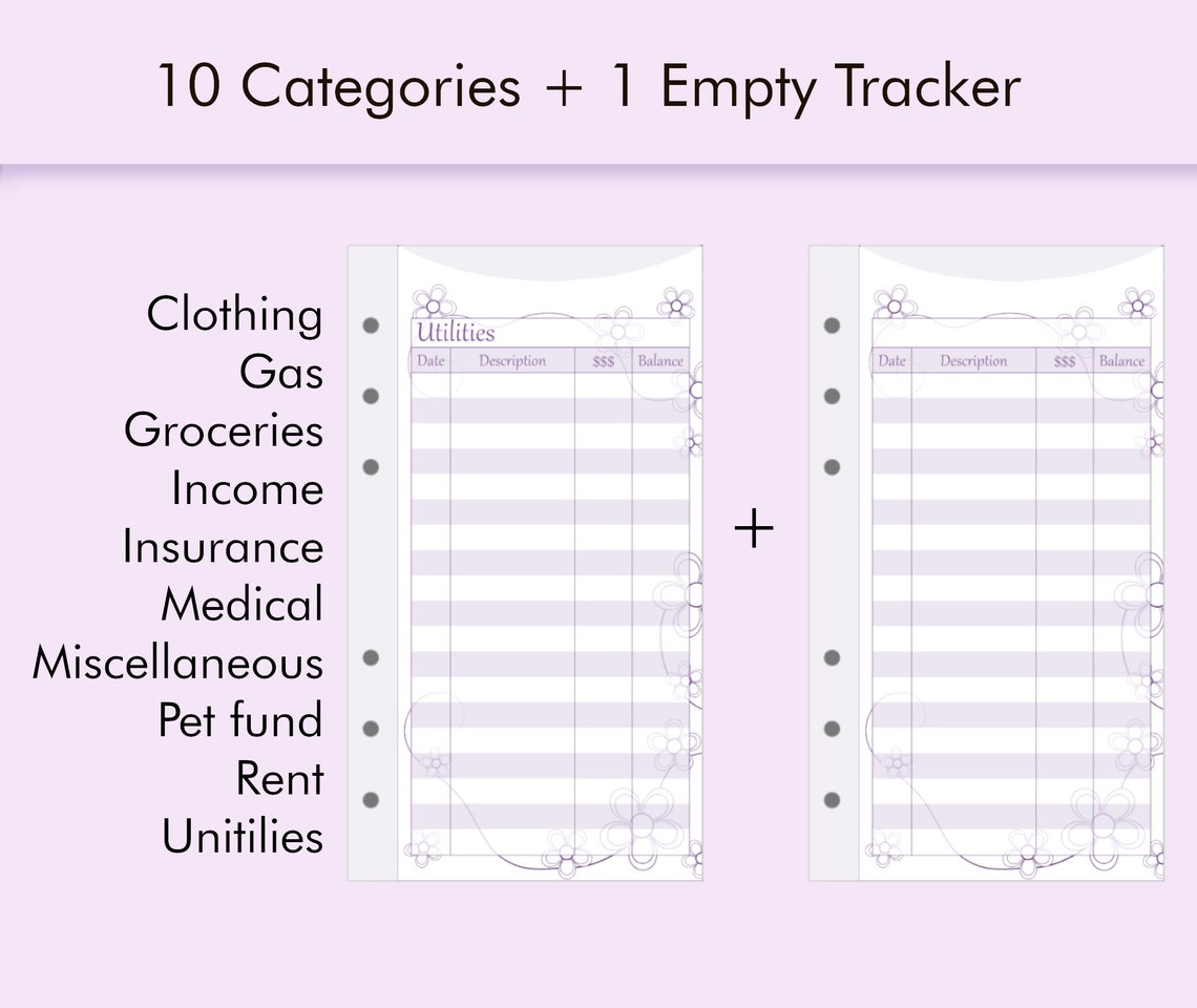Money Tracker Envelope Pocket Template | A6 Binder | DIY | Cash ...