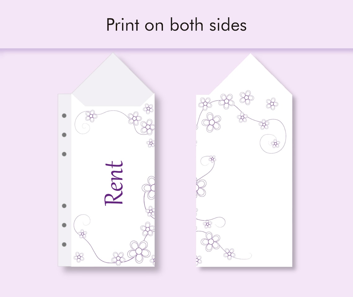 Planner Envelope Labeled Pocket Template | A6 Binder | DIY | Cash ...