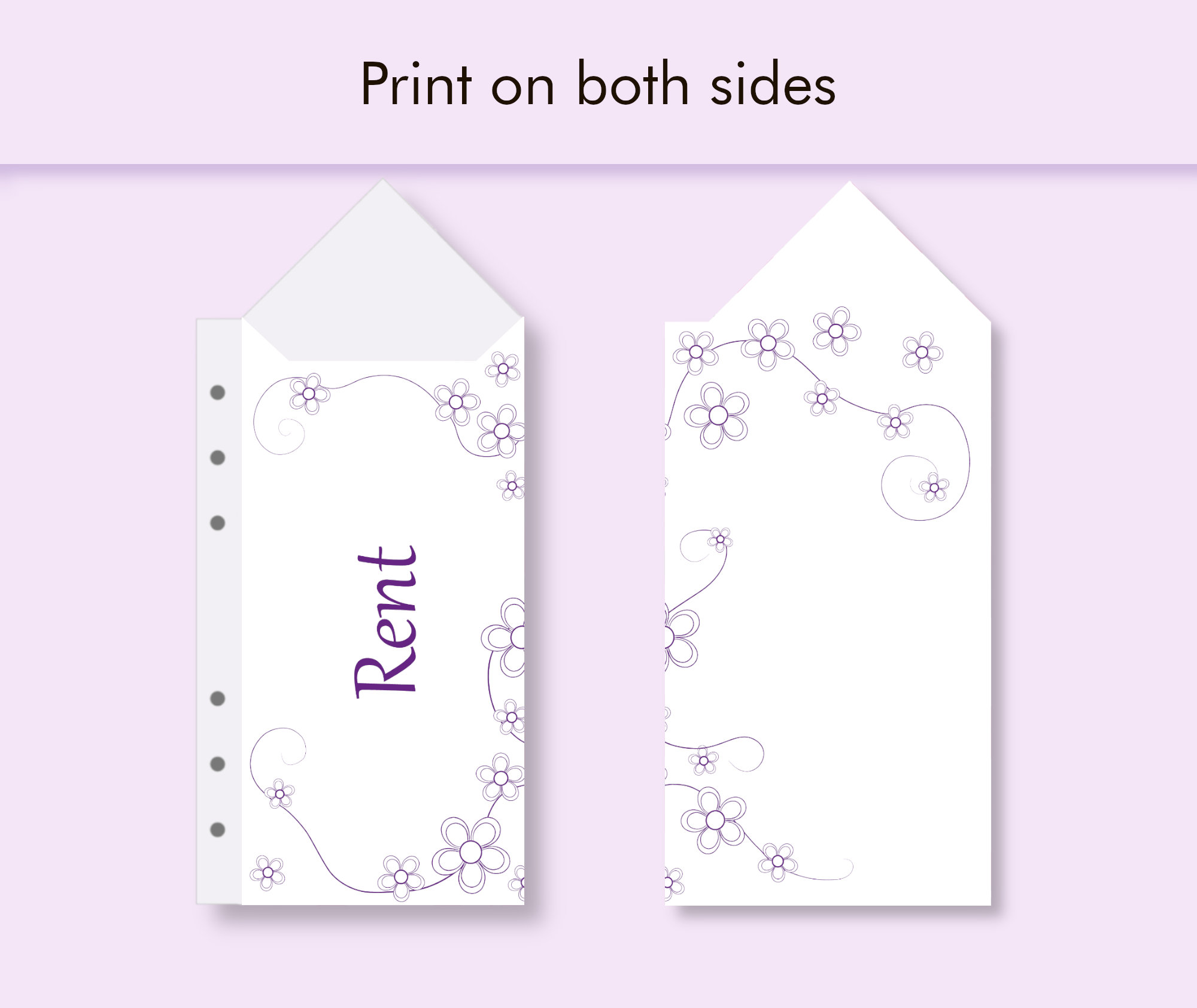 Planner Envelope Labeled Pocket Template | A6 Binder | DIY | Cash ...