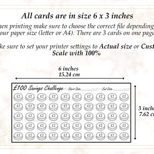 GBP Money Savings Challenge Bundle | Pounds | Set of 15 | 3x6 Inch ...