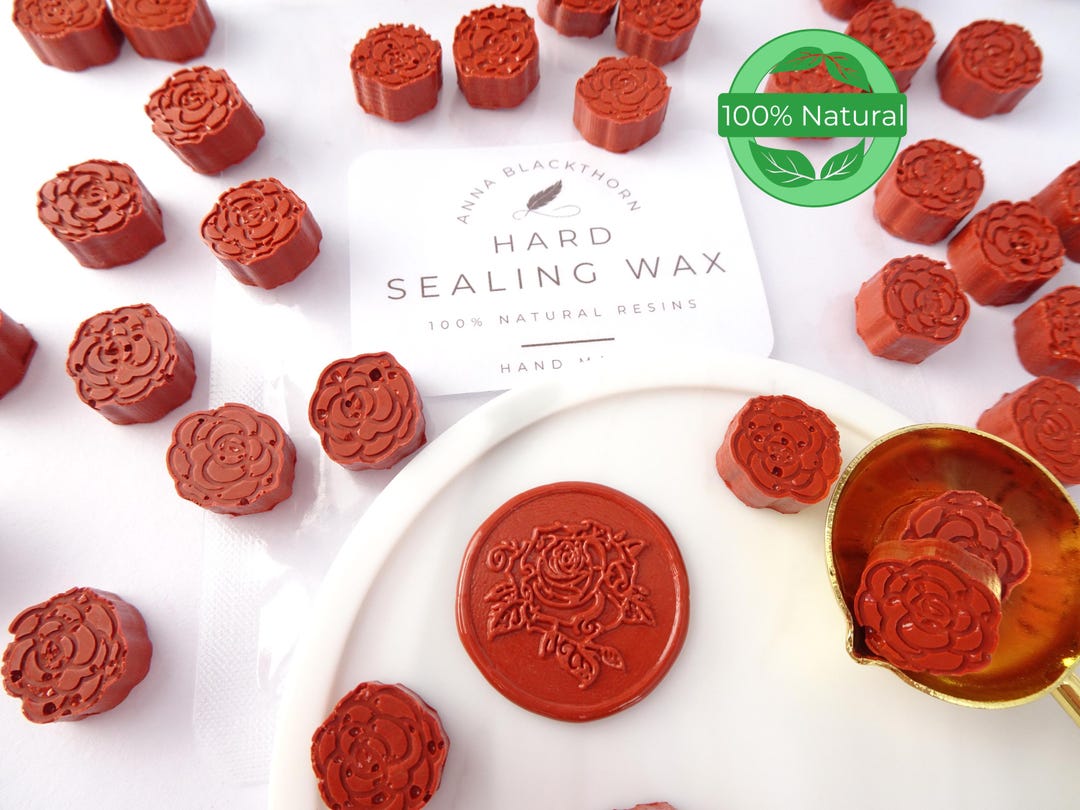 Natural Brick Red Sealing Wax Beads | Hard, Brittle, Glossy | Eco ...