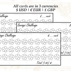 Money Savings Challenge | Fits A6 Binders | Usd/euro/gbp | Bundle Set ...