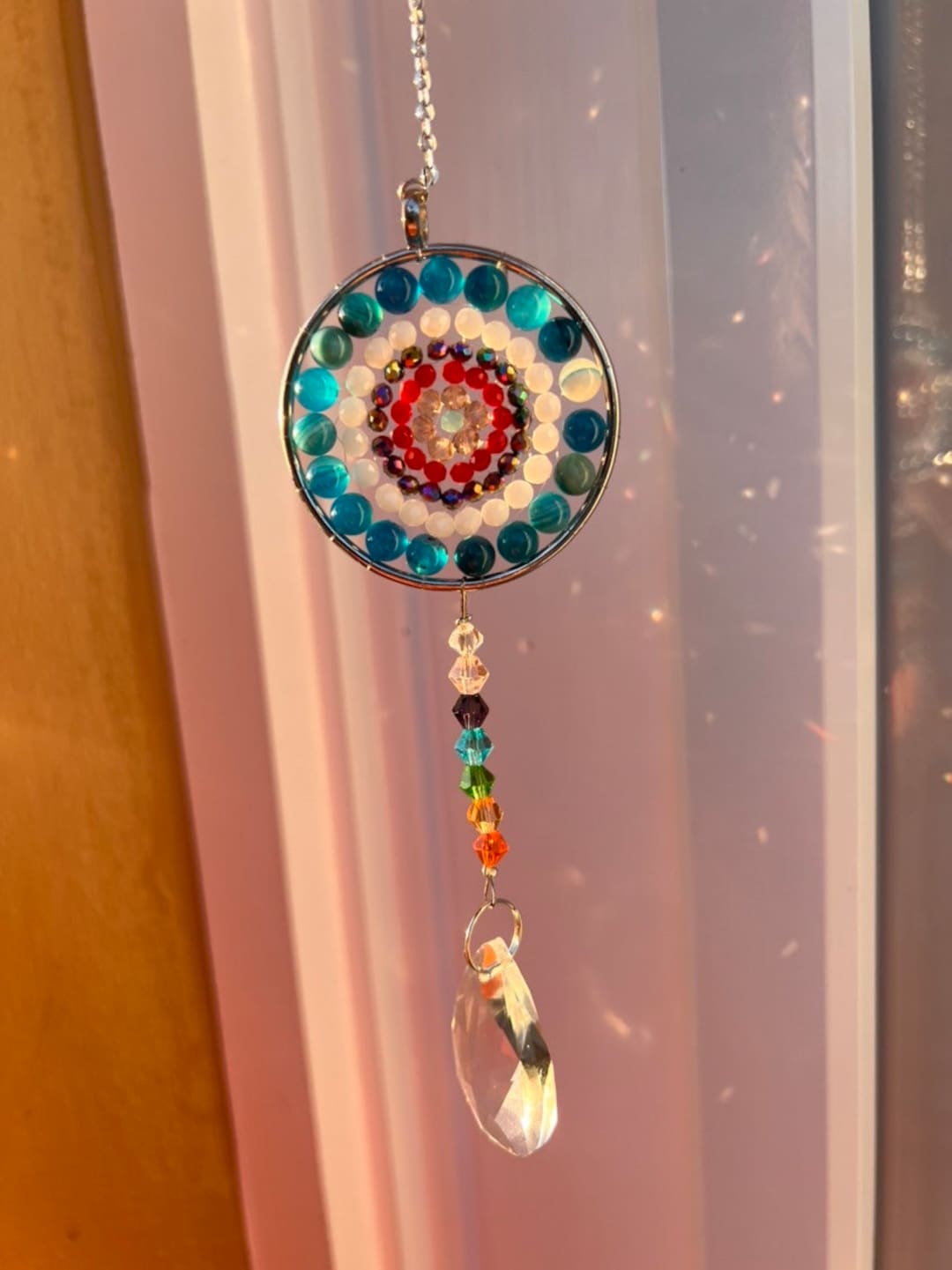 Turquoise Zen Suncatcher - Etsy