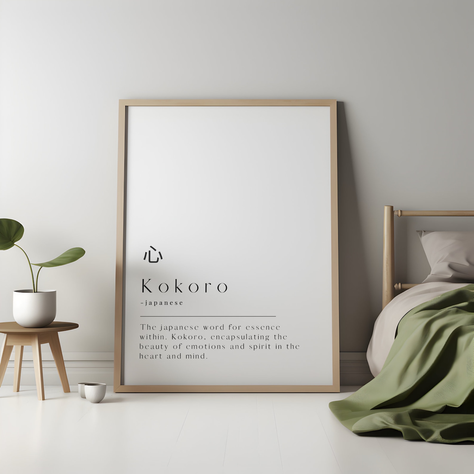 Kokoro Definition Print, Japanese Wall Art, Dictionary Art, Japanese ...