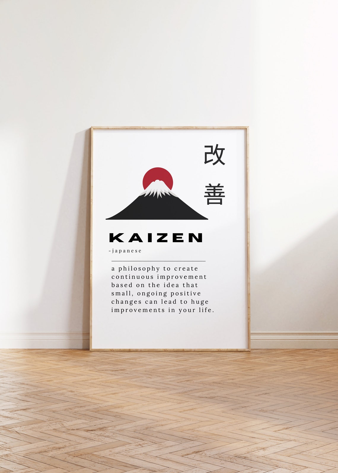Kaizen Japanese Wall Art Printable, Dictionary Definition Artwork ...