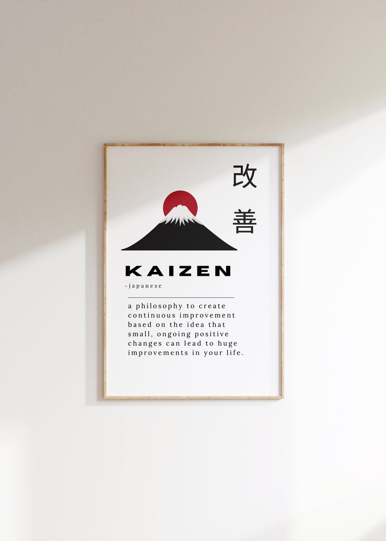 Kaizen Japanese Wall Art Printable, Dictionary Definition Artwork ...