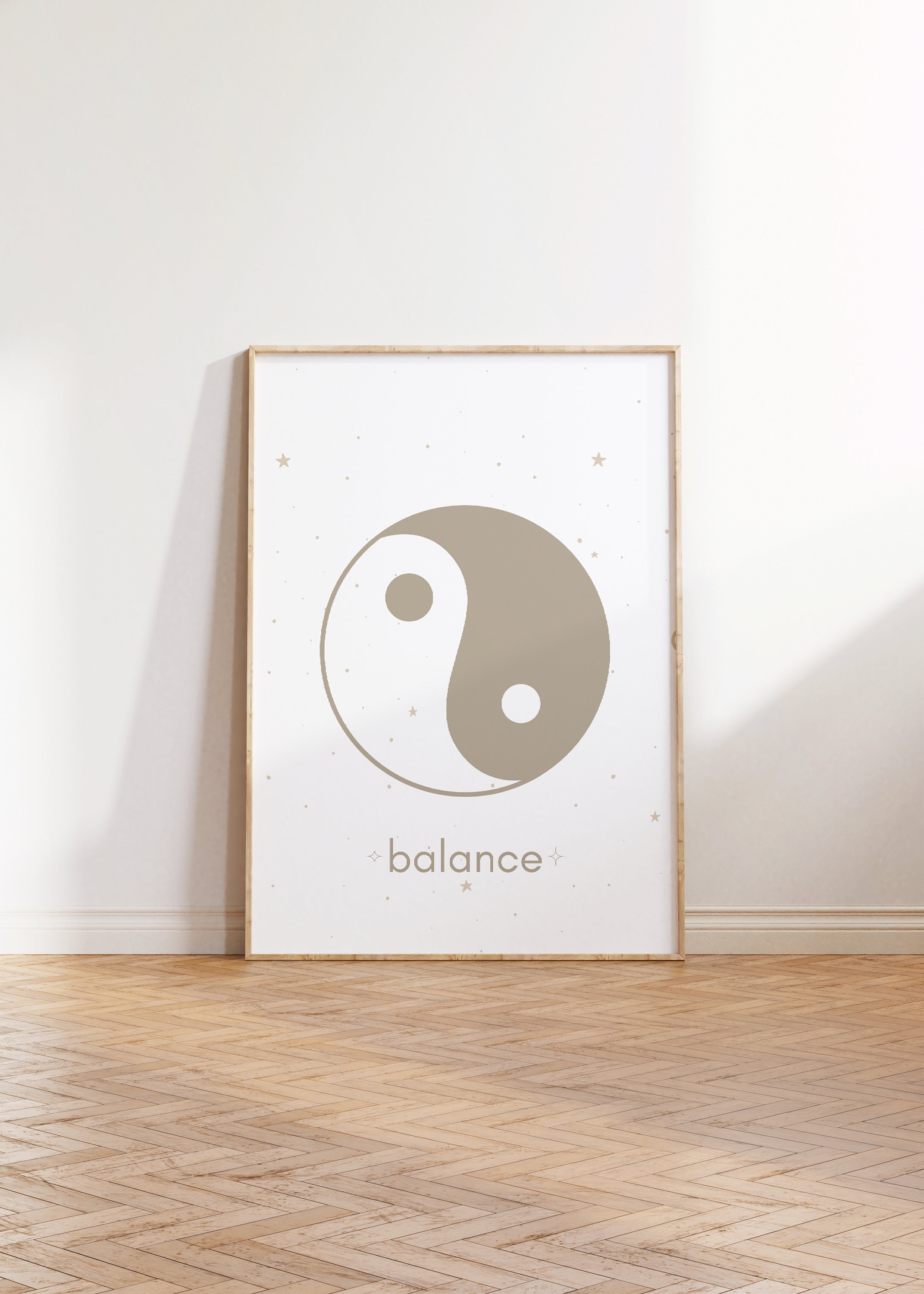 Balance Yin Yang Printable Poster, Spiritual Wall Art, Manifestation ...