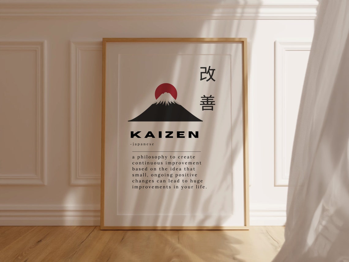 Kaizen Japanese Wall Art Printable, Dictionary Definition Artwork ...