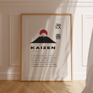 Kaizen Japanese Wall Art Printable, Dictionary Definition Artwork ...