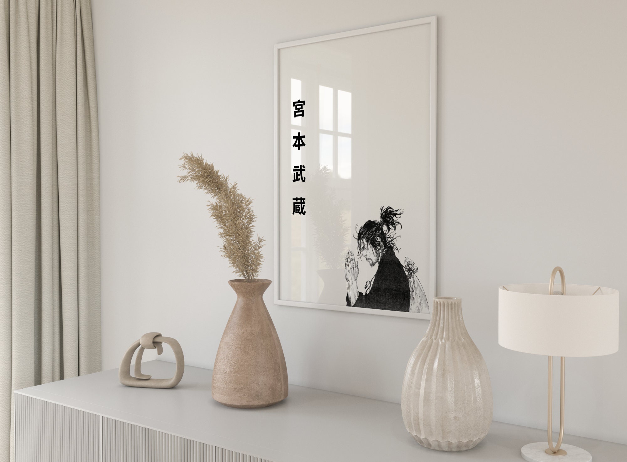 Miyamoto Musashi Vagabond, Printable Wall Art, Japanese Print, Manga ...