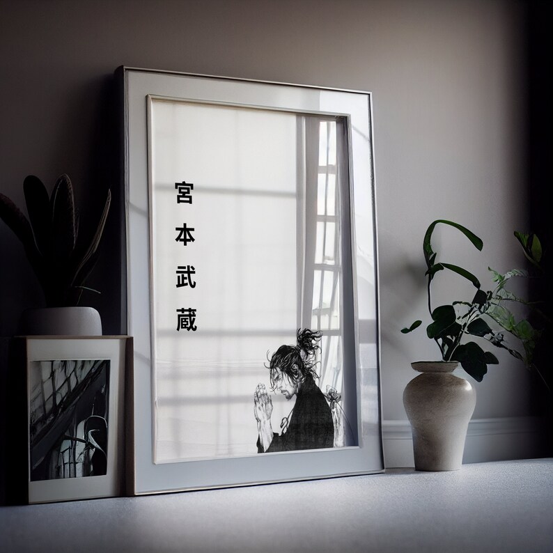 Miyamoto Musashi Vagabond, Printable Wall Art, Japanese Print, Manga ...