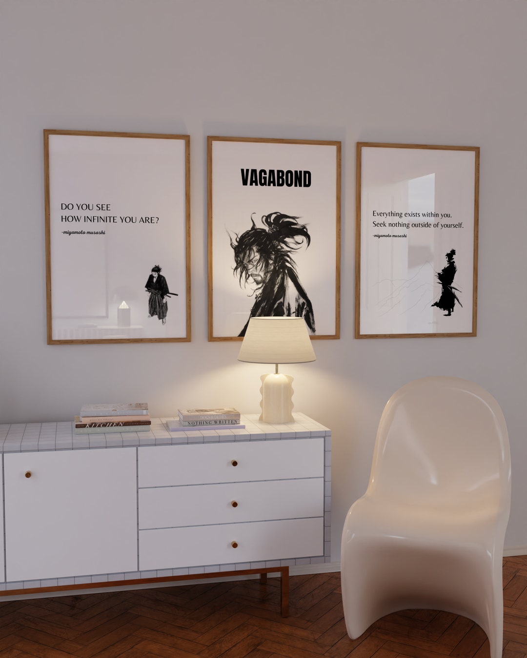 Miyamoto Musashi Vagabond Wall Art Set of 3 Prints, Japanese Print ...