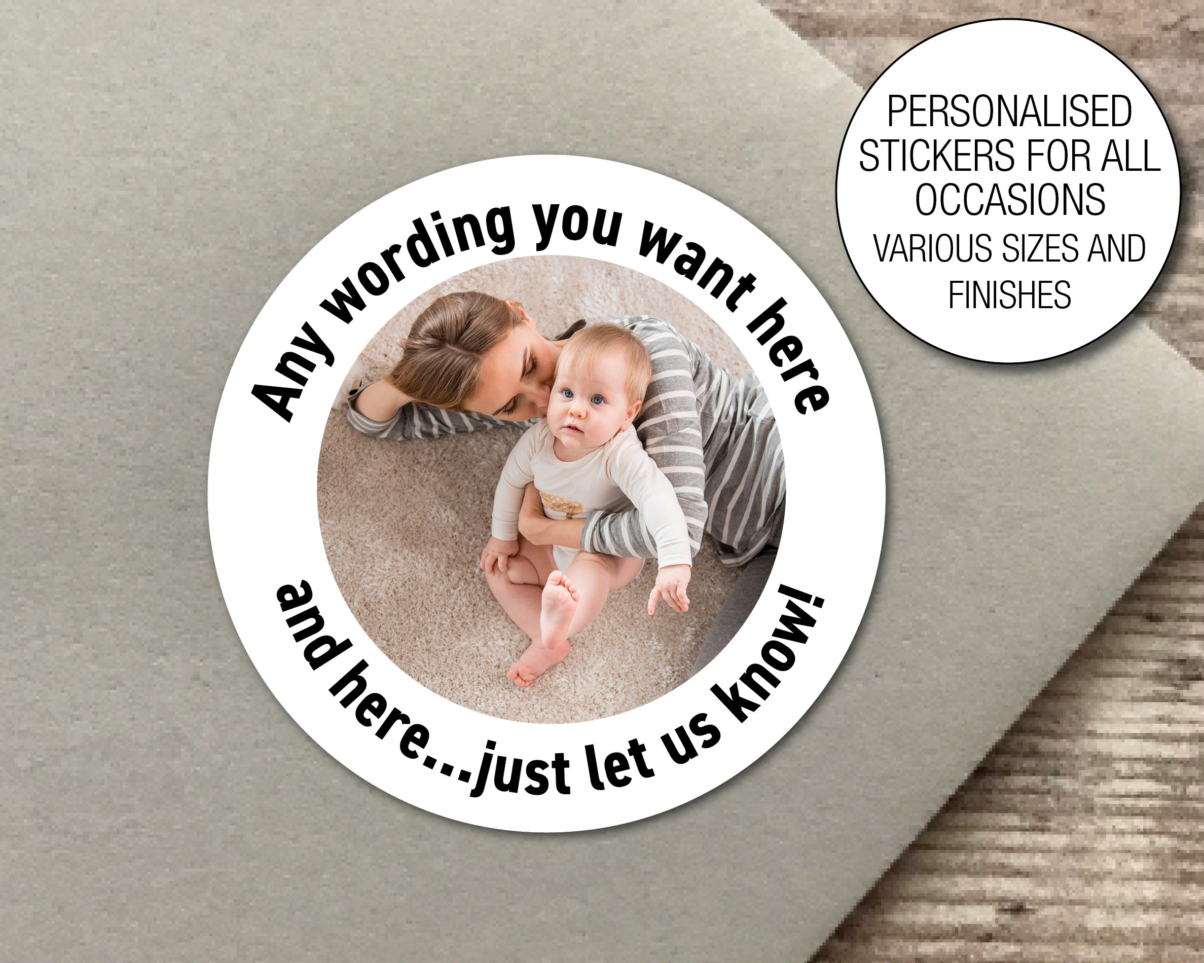 Personalised Photo Picture Image Labels Custom Stickers - Etsy