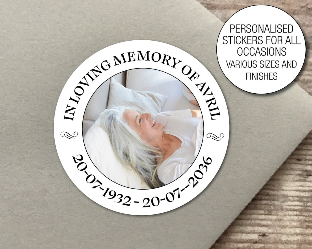 In Loving Memory Of, Funeral Stickers, Memorial Stickers Remembrance ...