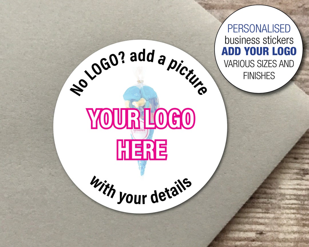 Personalised LOGO Photo Picture Image Labels Custom Stickers Small ...