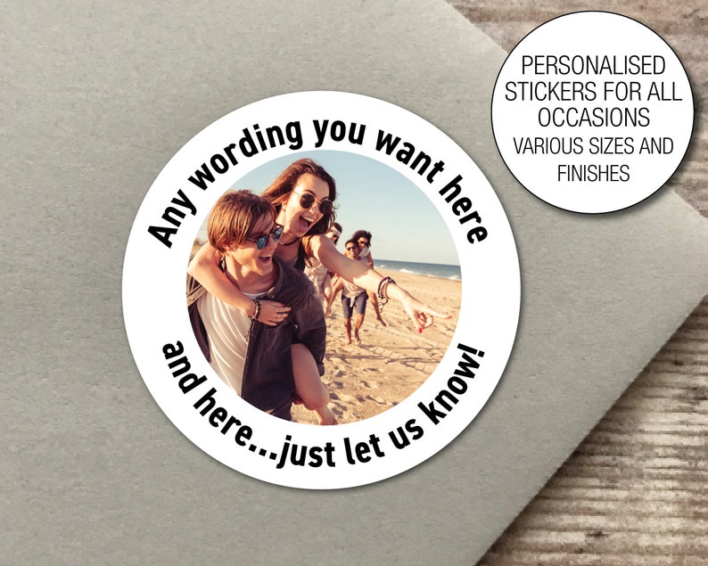 Personalised Photo Picture Image Labels Custom Stickers - Etsy