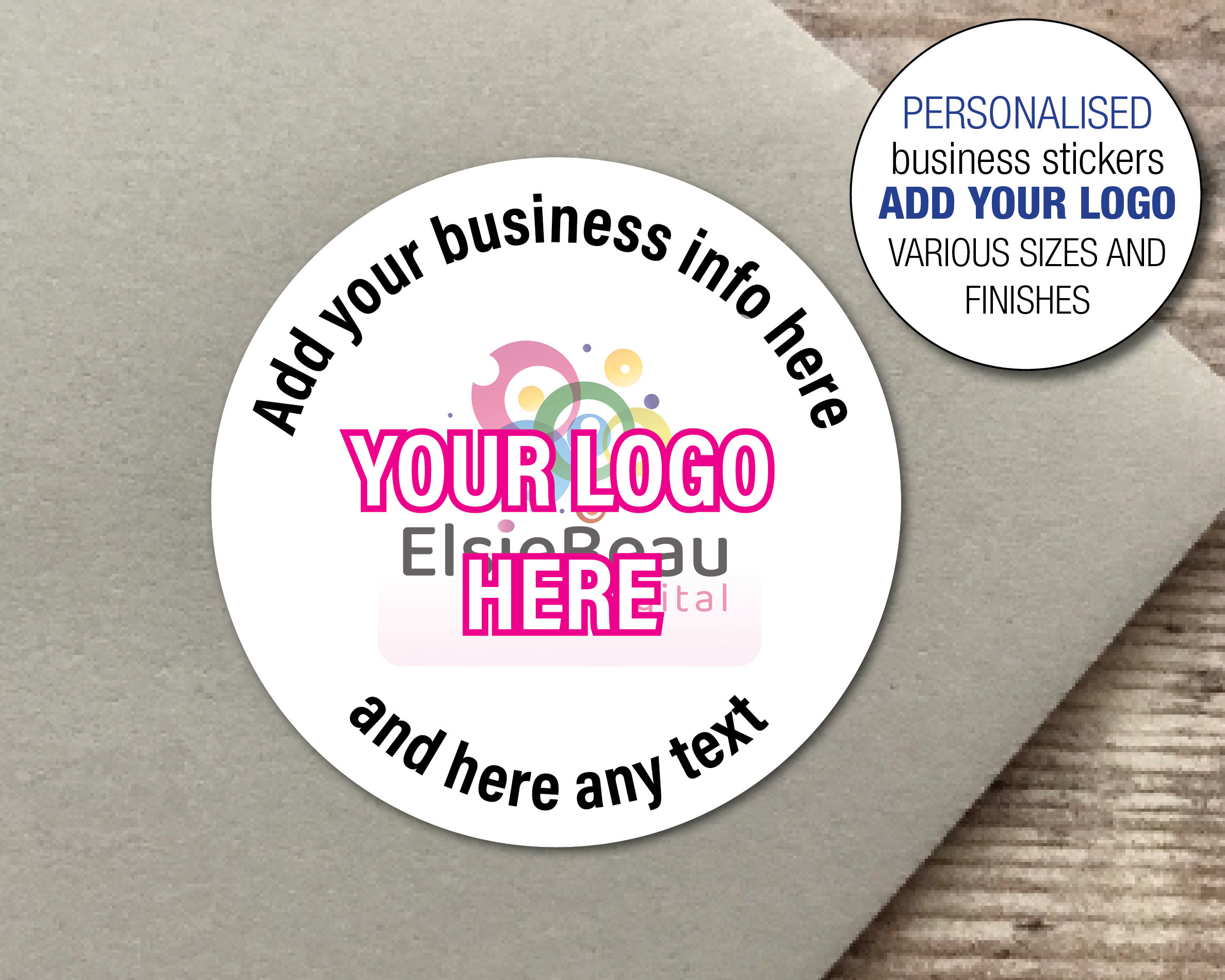 Personalised LOGO Photo Picture Image Labels Custom Stickers - Etsy