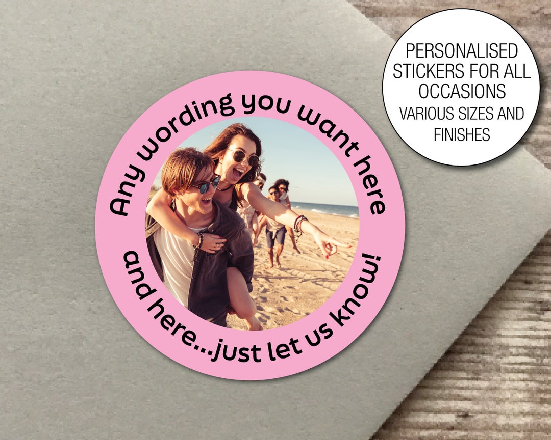 Personalised Photo Picture Image Labels Custom Stickers Childrens ...