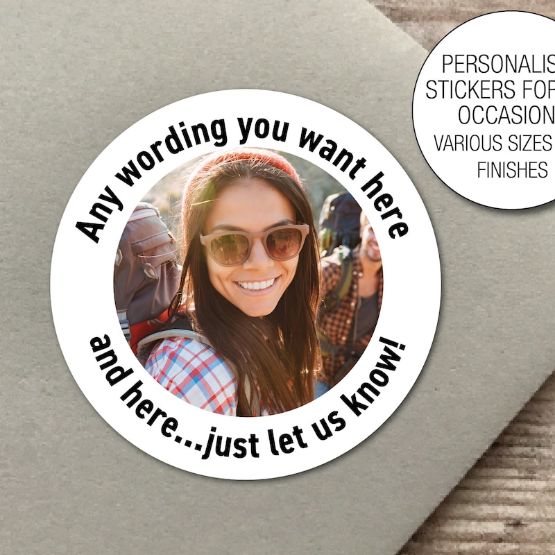 Custom Photo Personalized Stickers - Etsy