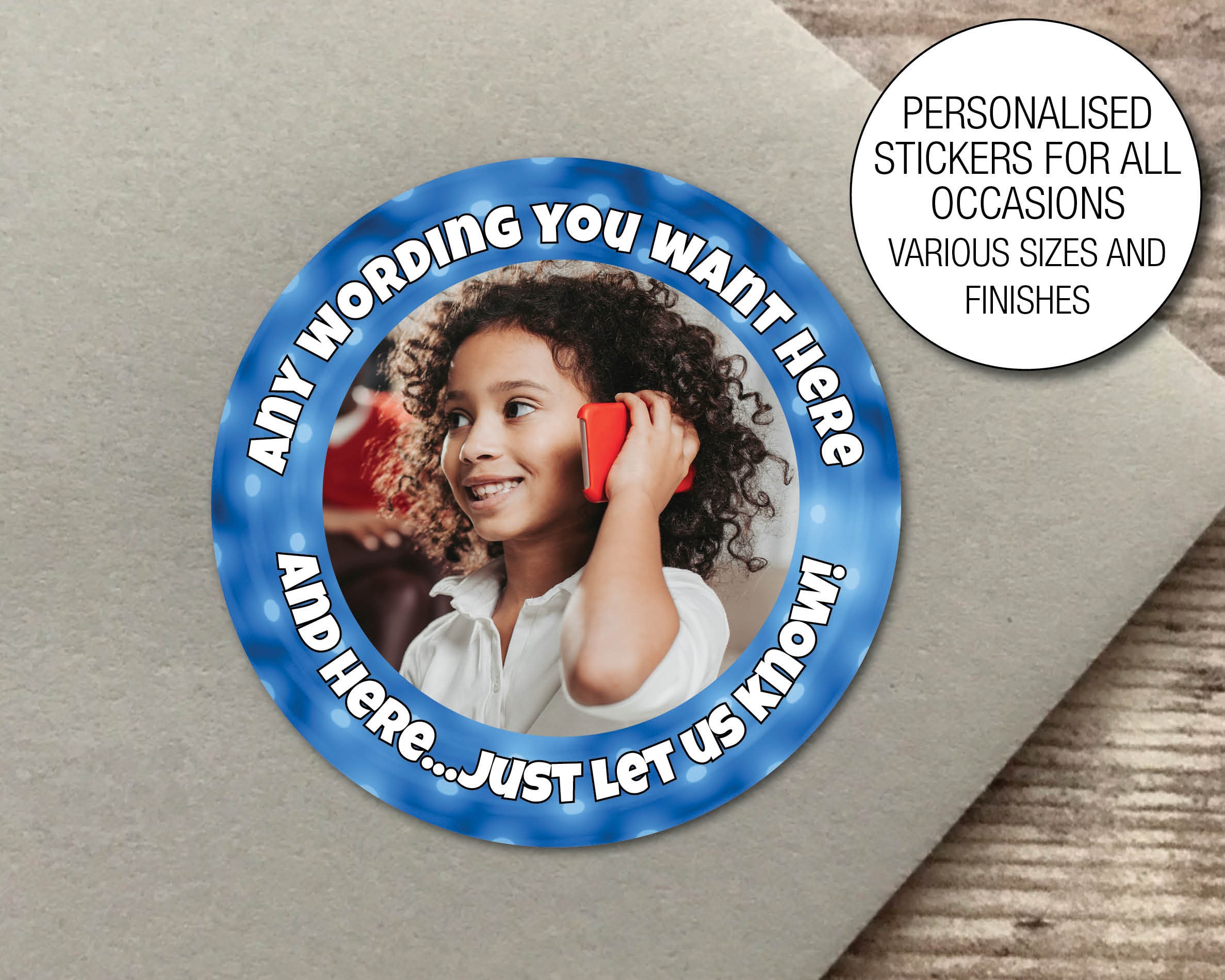 Personalised Photo Picture Image Labels Custom Stickers - Etsy UK