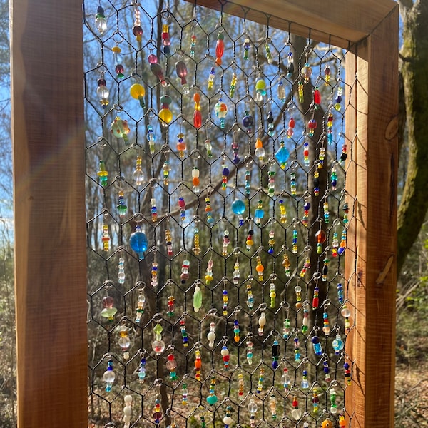 Chicken Wire Beads Suncatcher - Etsy