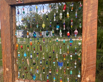 Beaded Chicken Wire Suncatcher - Etsy