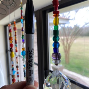 Suncatcher Crystal Rainbow Maker, 6" Glass Beaded Strand With Beautiful ...