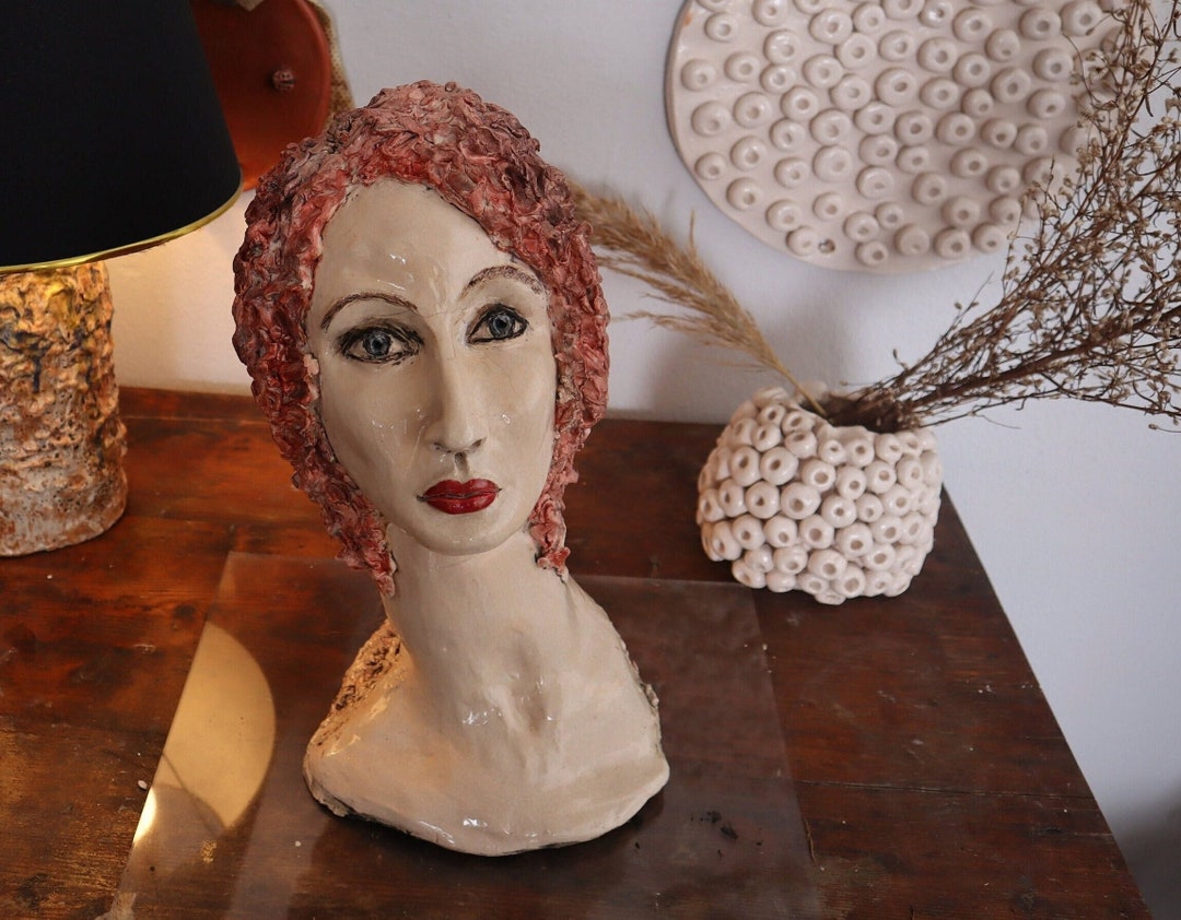 Hand Made Ceramic Sculpture Bust - Etsy