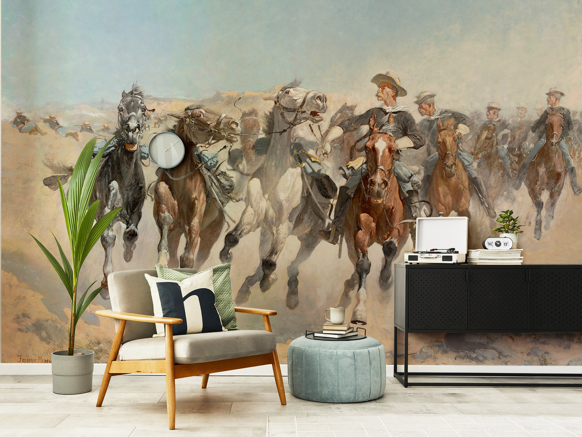 Western Painting Wall Mural American Art Wallpaper Easy - Etsy